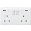 Deta S1298 Slimline Twin 13 Amp Switch Socket with 2 x High Power USB ...