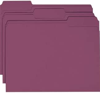 Amazon.com : SMD13093 - Smead 13093 Maroon Colored File Folders : Top ...