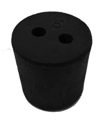 Herco Black Rubber Two-Hole Stopper (Size 2) - 4 pcs: Amazon.com ...