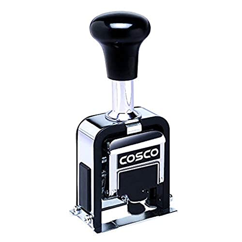 Cosco Automatic Numbering Machine, 6-Digits, 8 Modes, Black Ink (026138 ...
