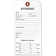 Amazon.com : "Evidence" and "Chain of Custody" Tag, 6.25" x 3.125 ...