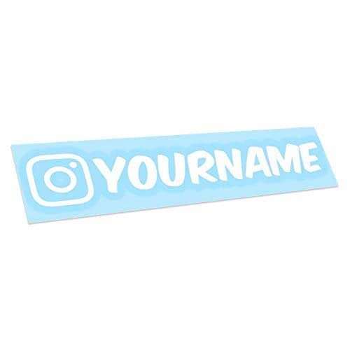 Amazon.com: Custom IG Name Vinyl Decal - Personalized Social Media ...