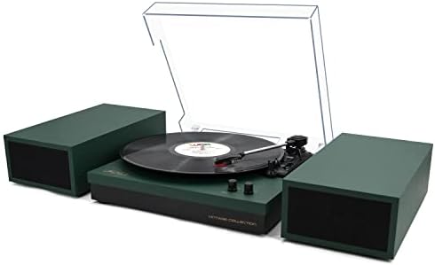 سعر LP&No.1 Bluetooth Turntable with Stereo Bookshelf Speakers, Retro Record Player with ...