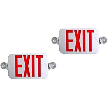 Cooper Lighting APC7R Self Powered Combination Exit Sign With LED Heads ...