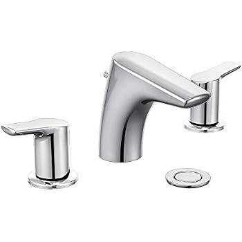 Moen T4570 Monticello Two-Handle Low Arc Bathroom Faucet without Valve ...