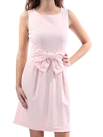 Maison Jules Womens Bow Sleeveless Party Dress Pink M at Amazon Women’s ...