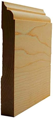 Hard Maple Nose & Cove Baseboard Moulding 11/16" x 5-1/4" x 95" EWBB23 ...