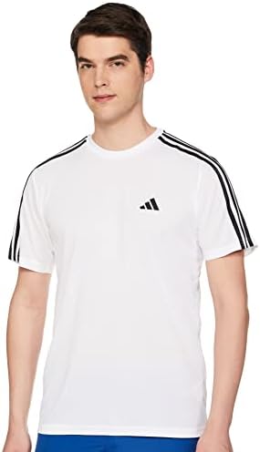 Adidas TR-ES BASE 3S T WHITE/BLACK TRAINING T-SHIRT (SHORT SLEEVE ...