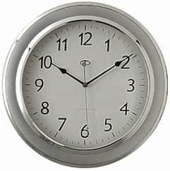 Amazon.com: Telesonic Silver Wall Clock w/Quiet Sweep Second Hand ...