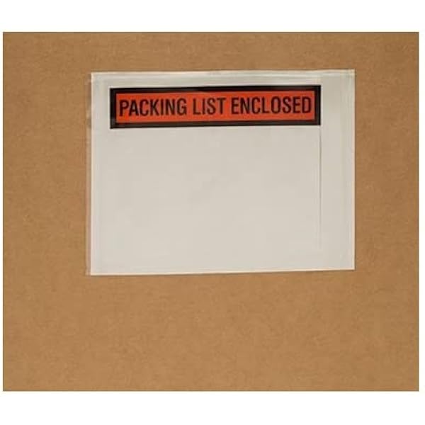 Invoice Enclosed Packing Envelopes Panel Face Orange 4.5x5.5 1000/CS ...