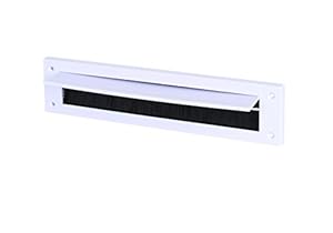 Internal Letter Box Draught Excluder Cover With Brushes & Flap - White ...