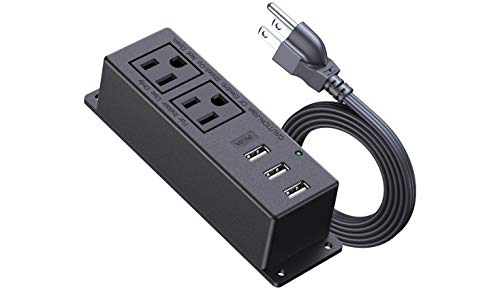 Minimalist Wall Mount Power Strip with 3A Max USB,Mountable Extension ...