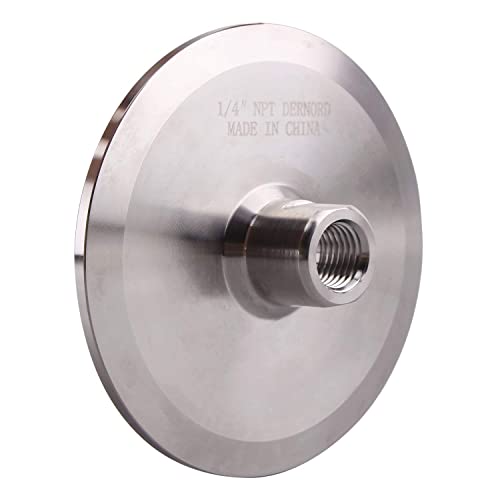 DERNORD Sanitary Tri Clamp to NPT Female Tri Clover (1/4" NPT Female (3 ...
