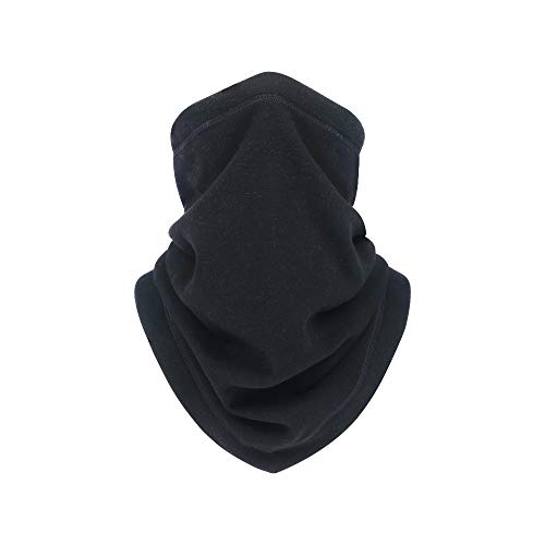 Fleece Neck Warmer Windproof Neck Gaiter, Cold Weather Face Mask for ...