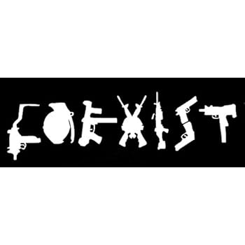 Amazon.com: Coexist Guns Funny Decal Vinyl Sticker|Cars Trucks Vans ...