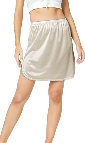 GYS Women's Anti Static Half Slip, Double Slit - 18'' - Beige, Large ...