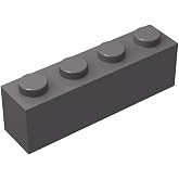 Amazon.com: Plwooyur Classic Brick Block Bulk, Dark Gray Bricks 1x1 ...