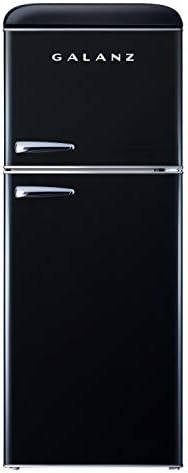 Galanz GLR46TBKER Retro Compact Refrigerator with Freezer Mini Fridge with Dual Door, Adjustable ...