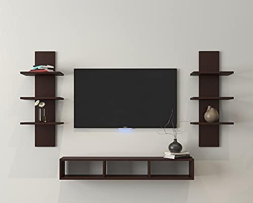 Furinno MDF Wood Wall Mounted TV Entertainment Unit Set Top Box Stand ...