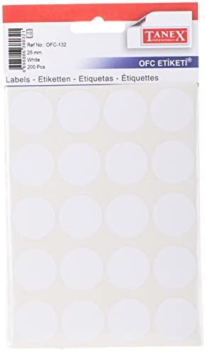 سعر TANEX ROUND ADHESIVE LABELS 25MM 20X10 LABELS WHITE, TANOFC132 فى ...