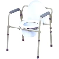 Amazon.com: Drive Medical Folding Bedside Commode Seat with Commode ...