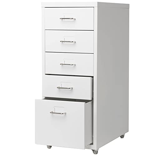 MIOCASA 5 Drawer Metal File Cabinet Mobile Underdesk Chest for Home ...