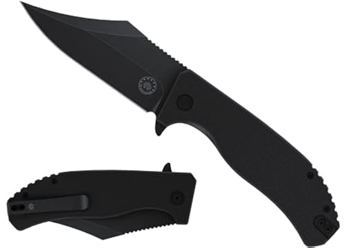 Off-Grid Knives - Caiman XL Folding Knife w. Bowie Blade, Sandvik ...