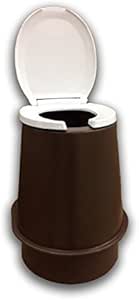 Amazon.com: Waterless Toilet Riser with Seat & Lid (Brown) : Home & Kitchen