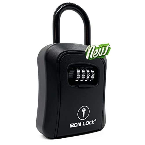 Iron Lock® - Key Lock Box Portable and Wall Mounted with Removable ...