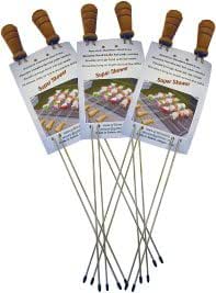 Amazon.com : Original Super Skewer Barbecue Skewers - 2 packs of 2 ...