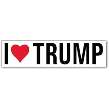 Amazon.com: I Love Heart Trump - Window Bumper Sticker Decal 8" w X 2 ...