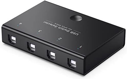 سعر USB 2.0 Switch Selector, KVM Switch Adapter for 4 PC Sharing 3 USB Devices, One-Button ...