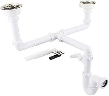 DOUBLE BELFAST SINK WASTE KIT WITH OVERFLOW - DOUBLE SINK WASTE KIT ...