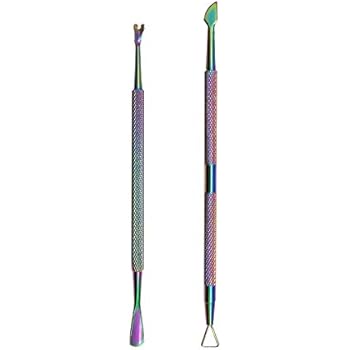 Amazon.com: Cuticle Pusher Nail Polish Remover Stainless Steel Manicure ...