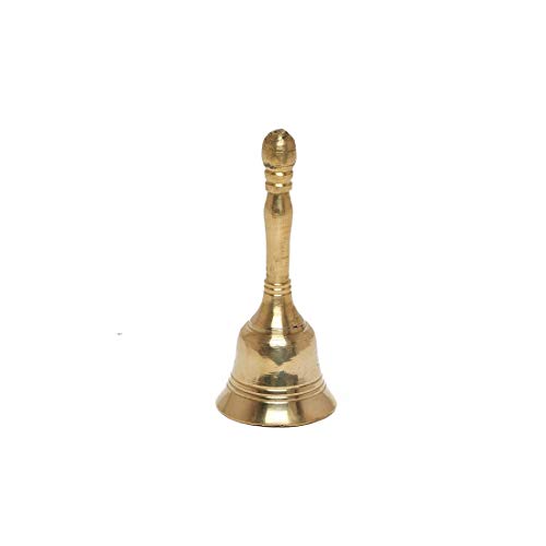 Mua Solid Brass Pooja Puja Bell Ghanti, Small Hand held service bell ...