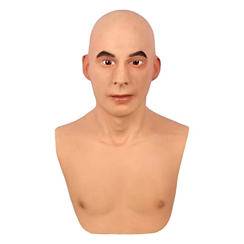 Crossdressing Silicone Head Mask Realistic Man Young Face Mask Hand ...