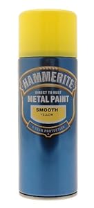 Hammerite 5092968 Metal Paint: Smooth Yellow 400ml (Aerosol): Amazon.co ...