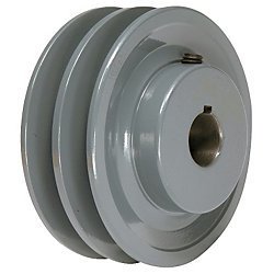 4.25" X 7/8" Double Groove AK Fixed Bore Pulley # 2AK44X7/8 - Electric ...