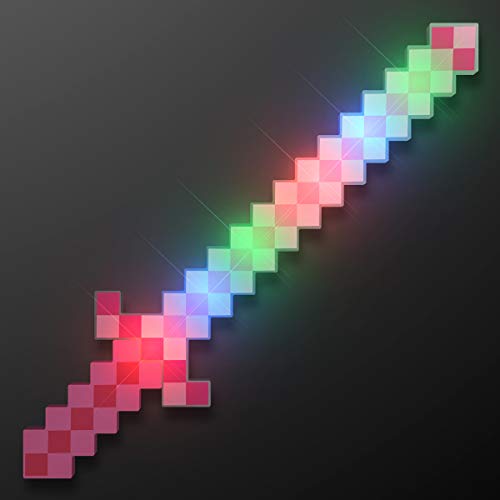 Pink Glowing LED 8-Bit Light Up Pixel Sword | Pricepulse