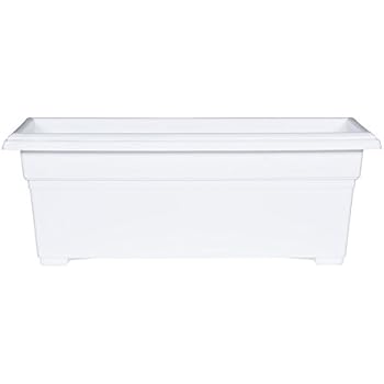 Amazon.com : Countryside Flower Box Planter, White, 24-Inch : White ...