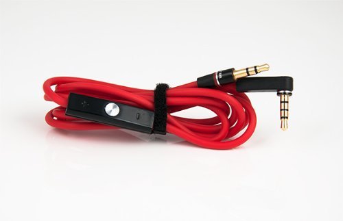 MONSTER Beats AUDIO Cable for Solo 1 RED BLACK 3.5mm straight jack to 3 ...