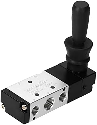 Pneumatic 1/4'' PT 5 Way 3 Position Air Hand Lever Operated Valve Pneumatic Valve Manual Air ...