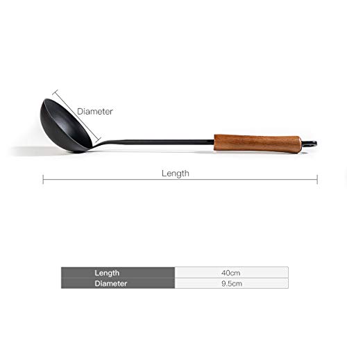 WANGYUANJI Nitriding Iron Ladle, Chinese Traditional Iron Spatula with ...