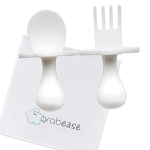 Elli&Nooli Grabease First Self Feed Baby Utensils - Anti-Choke, Bpa ...