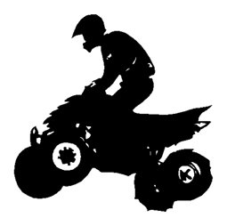Large Quad Bike ATV Vinyl Sticker/Decal - By SCA ART: Amazon.co.uk ...
