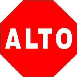 Amazon.com: ALTO mini stop sign spanish road auto novelty: Home & Kitchen