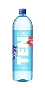 TEN Alkaline Spring Water, pH 10, High in Electrolytes, 1.5 Liter ...