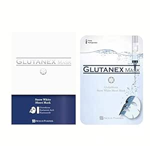 Amazon.com: Glutanex Snow White Sheet Mask, 15 Sheets - Made In Korea ...