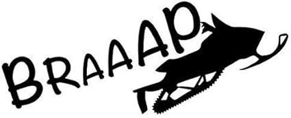 Amazon.com: Braaap Snowmobile Sled - Sticker Graphic - Auto, Wall ...
