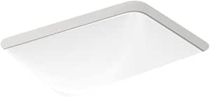 KOHLER K-20000-0 Caxton Under-Mount Bathroom Sink, White, Bathroom ...